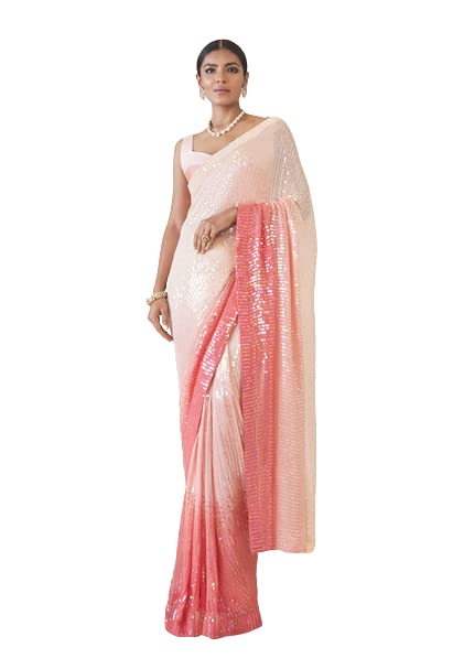 Buy ThishmaFab Women's Gajri Color Dola Silk Embroidery Sequin Work ...