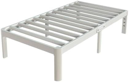 Amazon.com: KZZLOL White Twin Size Bed Frames 16 Inch, Metal Platform ...