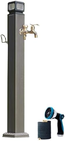 Amazon.com: Garden Water Column with Solar LED Light, Freestanding ...