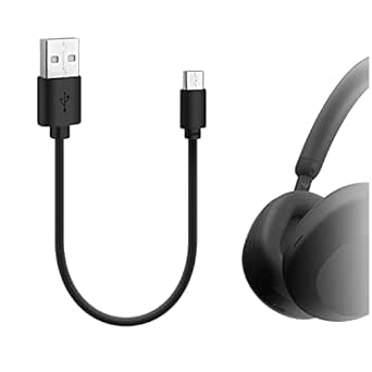 Geekria USB Headphones Short Charger Cable Compatible with Sony WH ...