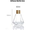 2PCS 60ml/2oz Empty Refillable Transparent Glass Diffuser Bottle ...