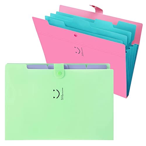 NISUN 2 Pack 5 Pockets File Organizer, Expanding File Folder, Accordion ...