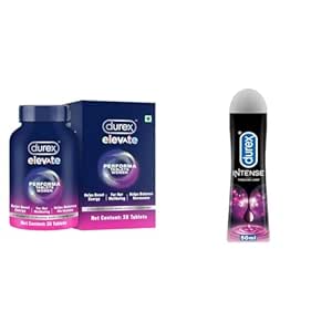 Buy Durex Elevate Performa Tablets For Women with Durex Lube Intense Lubricant Gel For Men ...