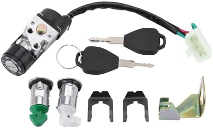 Amazon.com: Anxingo Scooter Ignition Key Switch Assembly, Ignition ...
