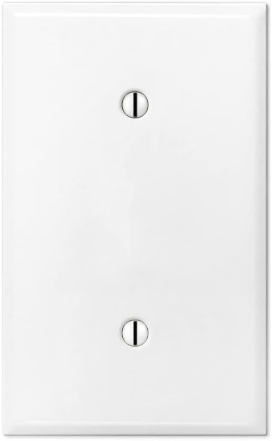 1 Gang Electrical Box Blank Cover Plate, Blank (no holes) METAL Cover ...