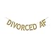 Amazon.com: JTPartyTime Divorced AF Banner, Gold Glitter Paper Sign for ...