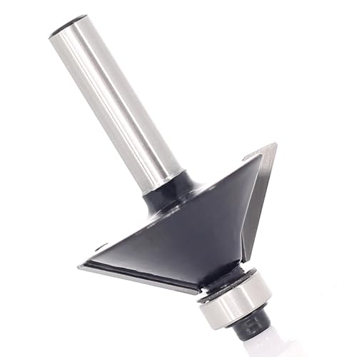 Akylin Chamfer Router Bit 1/4 Inch Shank, 1/2″ Cut Dia, 45-Degree V ...