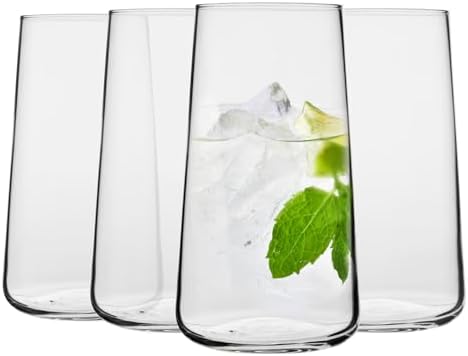 KROSNO Drinking Glasses Set of 4 – 20.3 oz Large Water Juice Glasses ...