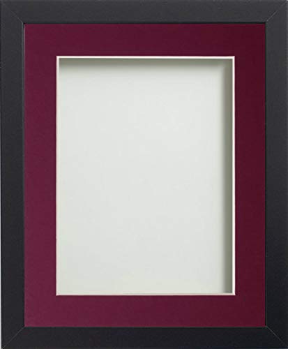 Frame Company Allington Black 8×8 inch Frame With Plum Mount For Image ...