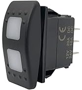 Amazon.com: Red Led Hazard Warning Rocker Switch with 3 PIN Adjustable ...