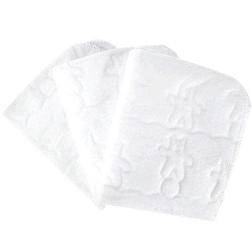 Amazon.com : 3 Extra Large Waterproof Quilted Lap & Burp Pads (White ...