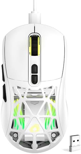 Amazon.com: SOLAKAKA SM802 White Wireless Gaming Mouse,10000 DPI,Tri ...