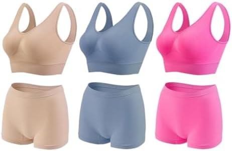 Yoga Bras 3 Piece Set for Women, Push-up Beautiful Back Comfortable ...
