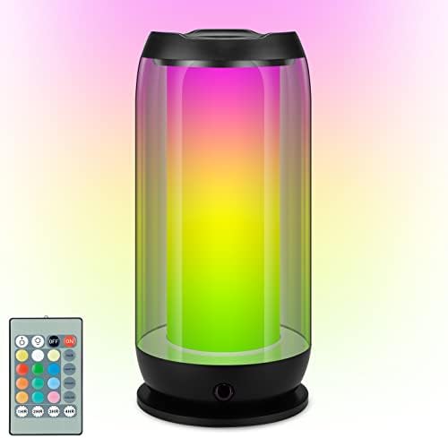 BIGMONAT Bedside Table Lamp with Remote,Color Changing Desk Lamp with ...