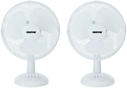 GEEPAS 12-Inch Table Fan - 40W Electric Portable Desktop Cooling Fan ...