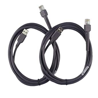 2-Pack USB Cable for Symbol LS2208 LS4208 DS6708 Barcode Scanner USB ...