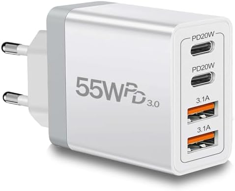 Amazon.com: European Travel Plug Adapter, 20W iPhone Fast Charger USB C ...