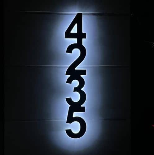 Amazon.com: Solar Backlit House Numbers, Address sign, Lit Up Number ...