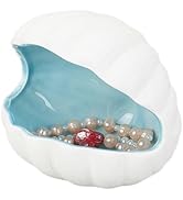 Amazon.com: NBEADS Conch Shape Ceramic Jewelry Tray, Aqua Shell Trinket ...