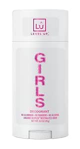 Amazon.com: Level Up Desodorante para niñas: sin aluminio, sin alcohol ...