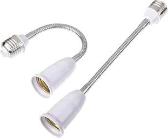 E27 Flexible Light Socket Extender/Adjustable Bulb Extender for Home ...