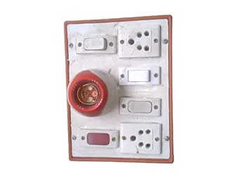 3 Switches 2 Plugin Socket 1 Bulb Holder, Power Indicator Electric ...
