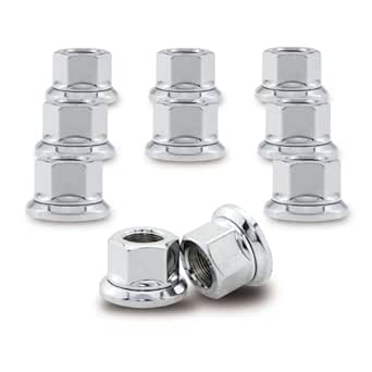 PSGSP Two-Piece Flange Wheel Nuts -M22x1.5-Hex:33mm- Chrome-Heavy Duty ...