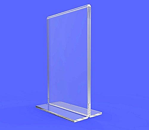 BIGIMALL 6 X 8 Inch x 2PCS (A5) Acrylic Display Stand Paper Holder T ...