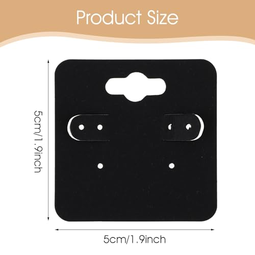 100 Pack Earring Cards Kraft Earring Display Cards Blank Earring Holder ...