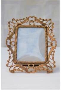 Amazon.co.jp: K16161970s 24K Gold Plated Photo Frame Vintage Standing ...