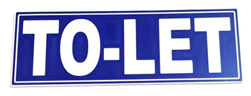 TO-LET - 12" X 4" SIGN BOARDS (4) : Amazon.in: Office Products
