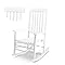 Amazon.com : Outvita Outdoor Rocking Chair, Solid Wood High Back Rocker ...