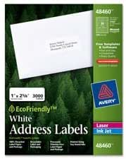 Amazon.com : Avery 48464 EcoFriendly Laser/Inkjet Shipping Labels, 3-1/ ...