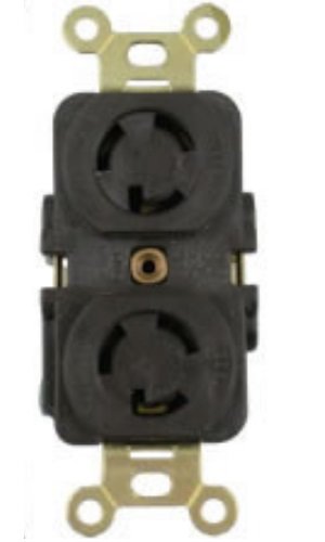 Locking Devices, Twist-Lock, Industrial, Duplex Receptacle, 15A 277V AC ...