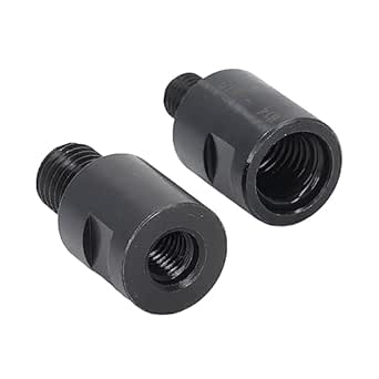 2PCS Thread Drill Bit Adapters M10 to M14 and M10 to M14 Extension Rod ...