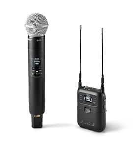 Shure SLXD25/SM58 Portable Digital Wireless System with SLXD2 Handheld Transmitter with SM58 ...