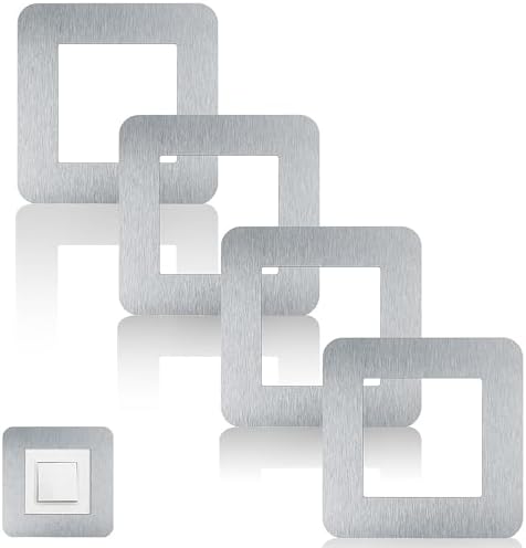 3 Pcs Switch Surround Frame Square Light Switch Cover Sticker Plug ...