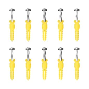 wall plugs， 50pcs 6mmx32mm Plastic Expansion Pipe Column Anchor Wall ...