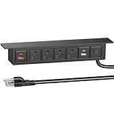 Amazon.com: Under Desk Power Strip with 20W USB C, QBA 8-in-1 Desk ...