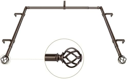 Amazon.com: Silver Bay Window Curtain Rods, HOTOZON Heavy Duty Curtain ...