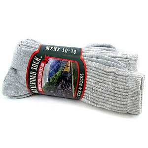 Amazon.com: Railroad Sock 3 Pack Grey Work Socks With Welt Top ...