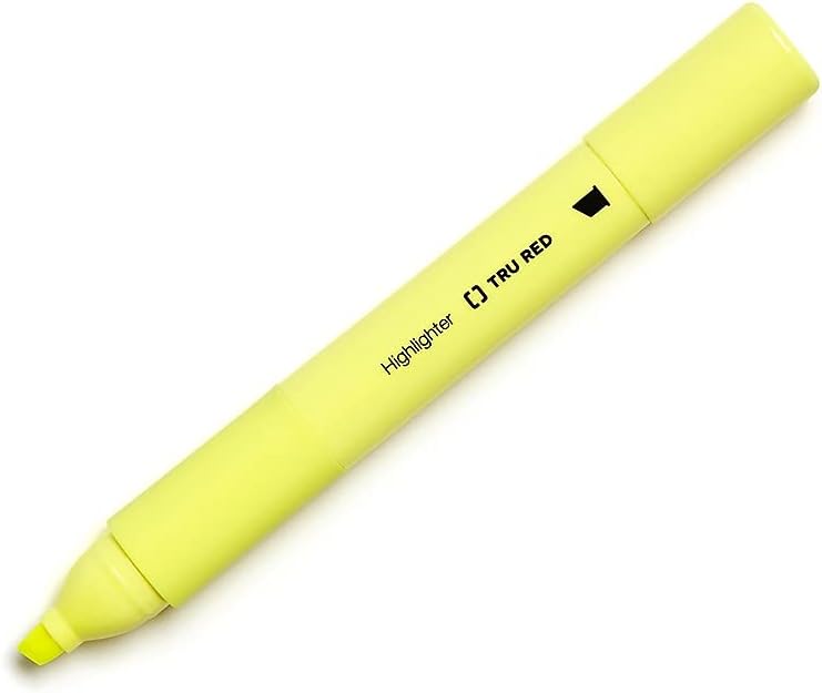 Amazon.com : STAPLES TRU RED Tank Highlighter with Grip Chisel Tip ...