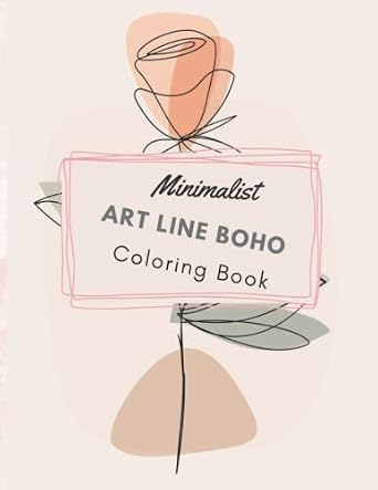 Aesthetic Minimalist Art Line Boho Coloring Book for Adults & Girls ...