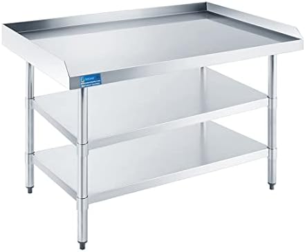 Amazon.com : AmGood Commercial Work Table with Backsplash and Side ...