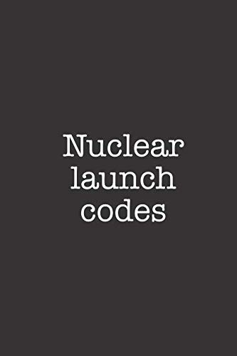 Nuclear Launch Codes: Funny Blank Lined Notebook Journal: Print, Pink ...
