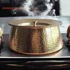 Buy Pure Brass 100% Hammered Lagan Handi for Cooking with Lid & Kalai ...