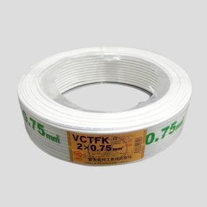 Amazon | 富士電線 【切売販売】 ビニルキャブタイヤ長円形コード 0.75㎟×2心 白 VCTFK0.75SQシロ | 同軸ケーブル | 産業・研究開発用品 通販