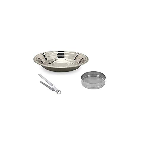 Pavaiyacart Stainless Steel Atta Parath,Tong & Atta Strainer (18 Inch ...