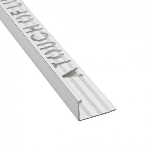 Buy Beava Brushed Silver Tile Edging 10mm Straight Edge 10mmx2.5m Trim ...