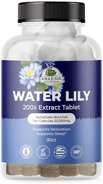 Amazon.com: Amazing Botanicals Water Lily 200X Extract Tablets 20,000MG ...